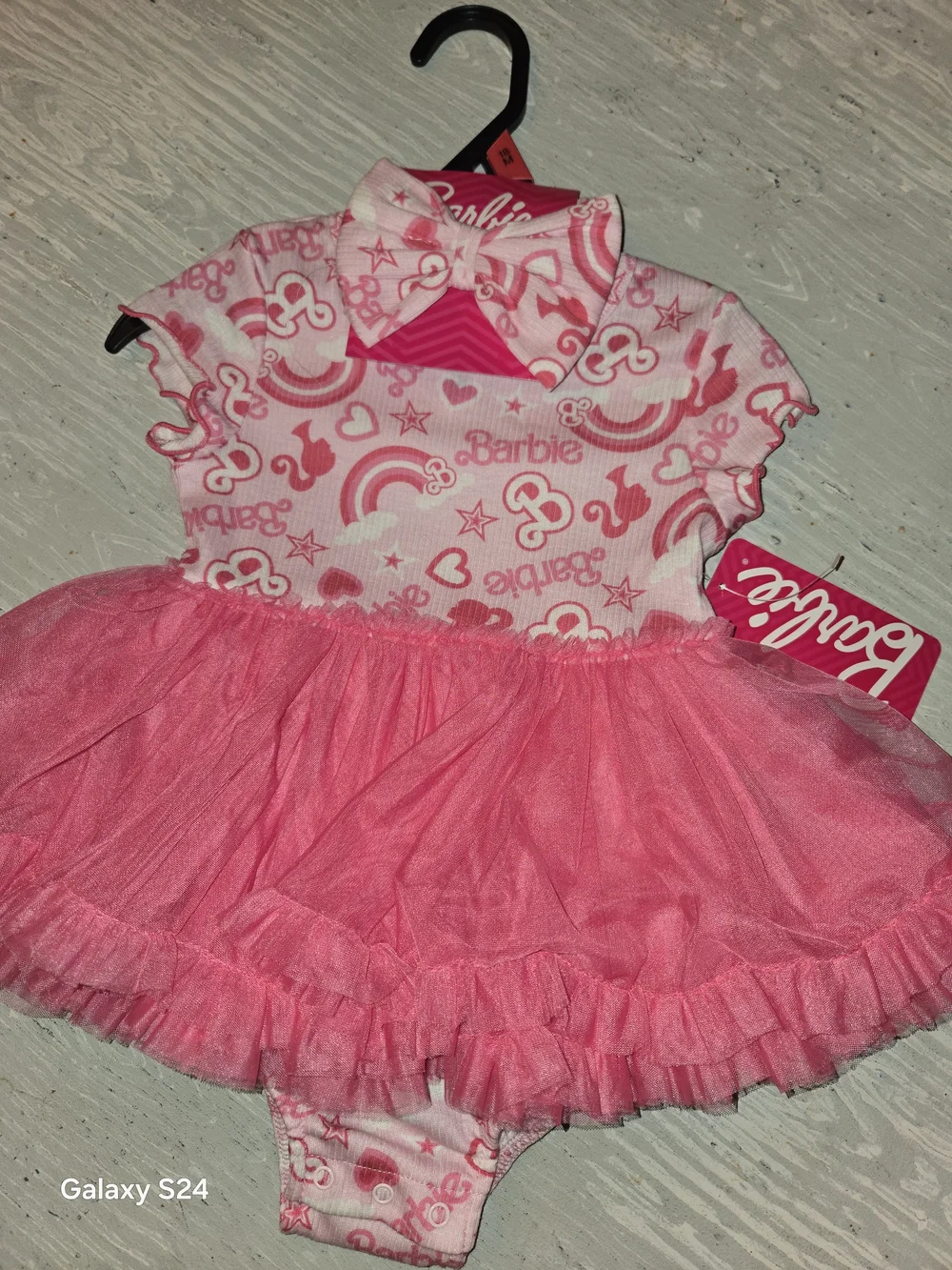 Barbie | One Pieces | Barbie Pink Tutu Infant Dress With Bow Headband ...